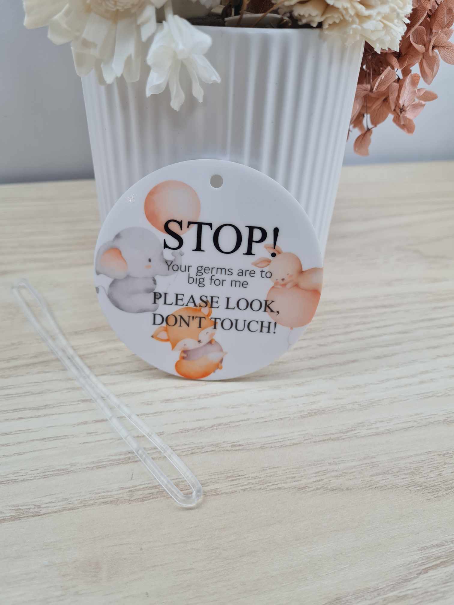 Stop! Don't Touch Pram Sign - Baby Animals – StyleYourWayCreations